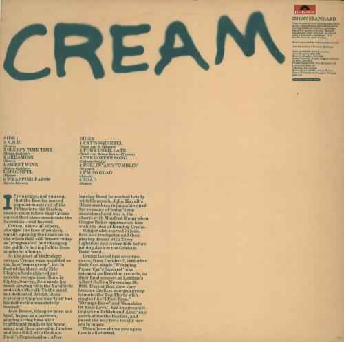 Cream Cream - 1st - Flashback sticker UK vinyl LP album (LP record ...