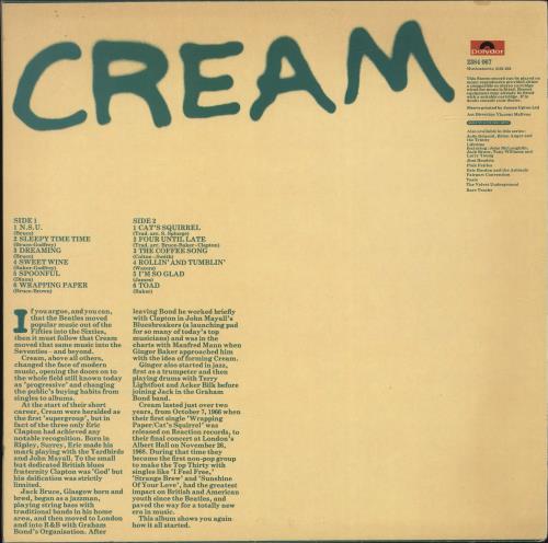 Cream Cream - 3rd UK vinyl LP album (LP record) (66633)