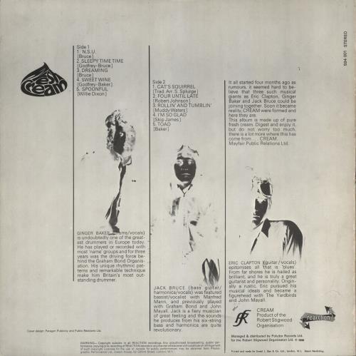 Cream Fresh Cream - 1st UK vinyl LP album (LP record) (61900)