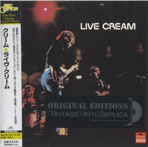 Cream Live Cream Vol. 1 UK CD album (CDLP) (445657)