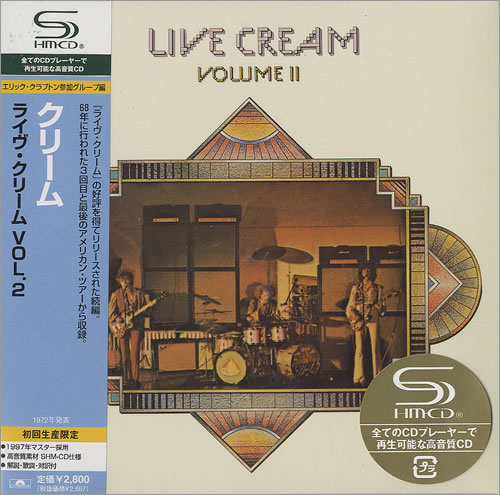 Cream Live Cream Volume 2 Japanese SHM CD (444538)