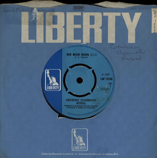 Creedence Clearwater Revival Bad Moon Rising - 4pr UK 7" vinyl single ...