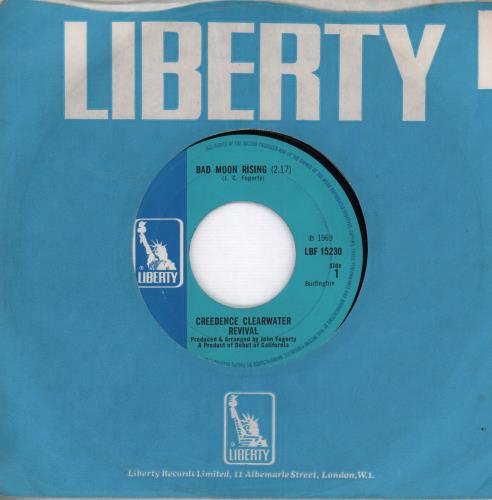 Creedence Clearwater Revival Bad Moon Rising - Wide UK 7" vinyl single ...