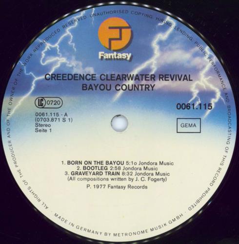Creedence Clearwater Revival Bayou Country German vinyl LP album (LP record) (770884)