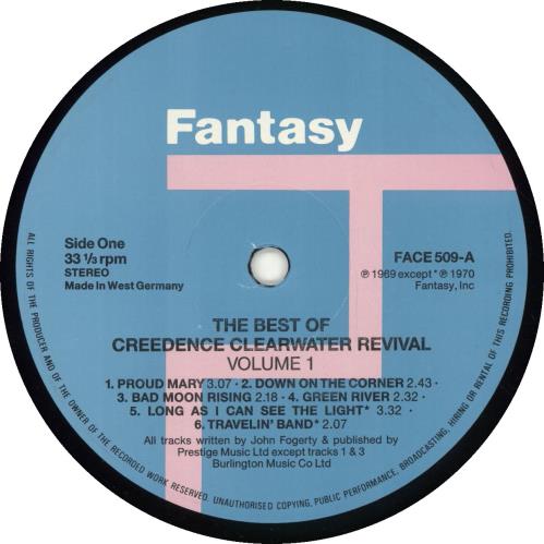 Creedence Clearwater Revival The Best Of Creedence Clearwater Revival, Vol. 1 German vinyl LP ...