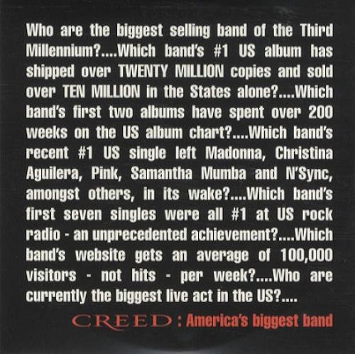 Creed Higher - 2-track UK Promo CD-R acetate (193219)