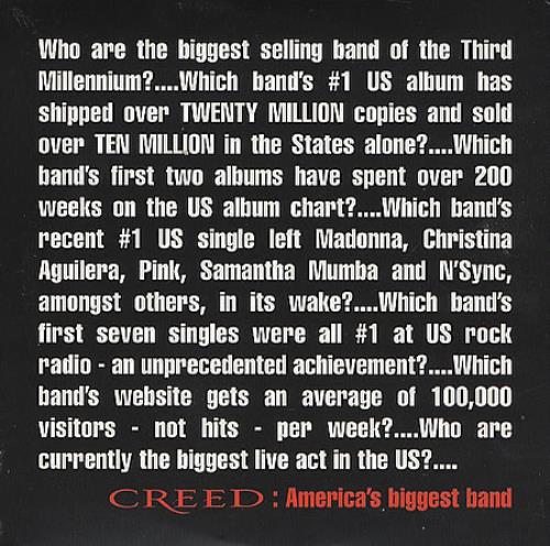 Creed Higher UK Promo CD single (CD5 / 5") (369125)