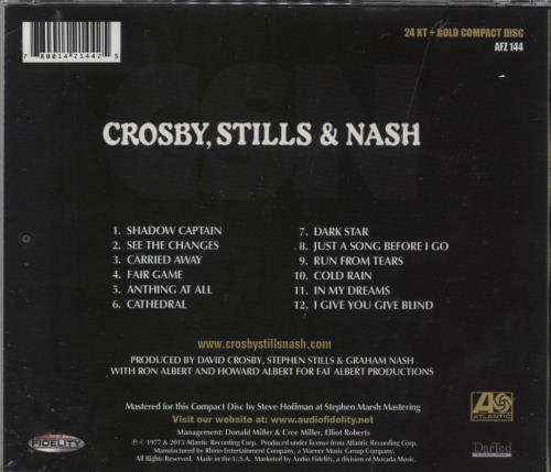 Crosby, Stills & Nash CSN - Gold Disc US CD album (CDLP) (808590)