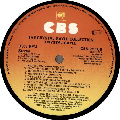 Crystal Gayle The Crystal Gayle Collection UK Promo vinyl LP album (LP ...