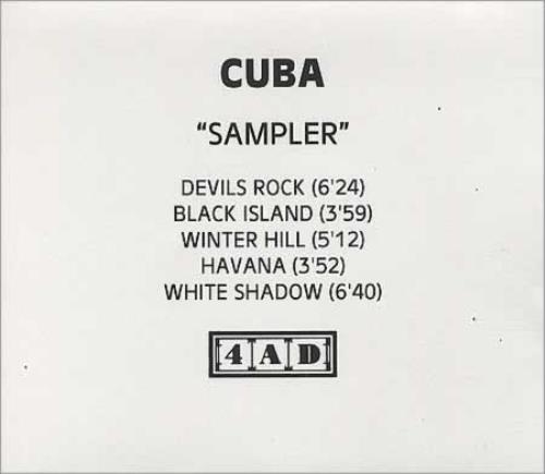 Cuba Sampler UK Promo CD-R acetate (137503)