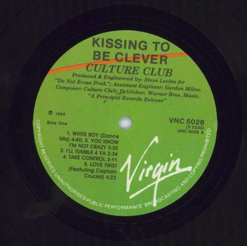 Culture Club Kissing To Be Clever South African vinyl LP album (LP ...