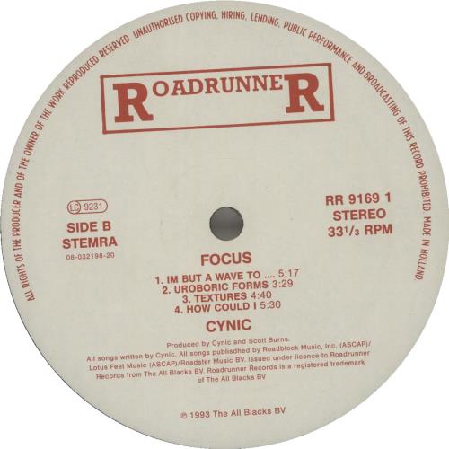 Cynic Focus - 1st Dutch vinyl LP album (LP record) (629607)