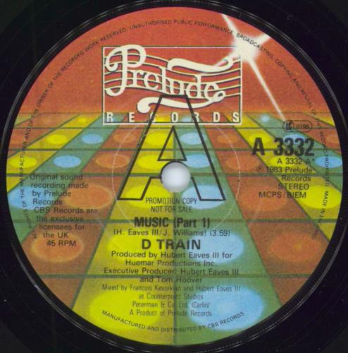 D-Train Music UK Promo 7" vinyl single (7 inch record / 45) (786657)