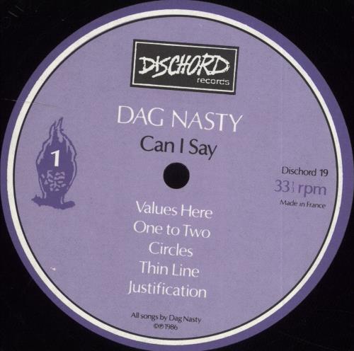 Dag Nasty Can I Say - 2nd French vinyl LP album (LP record) (597115)