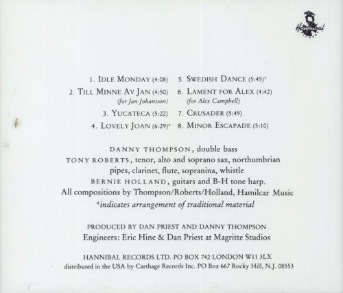 Danny Thompson Whatever UK CD album (CDLP) (799904)