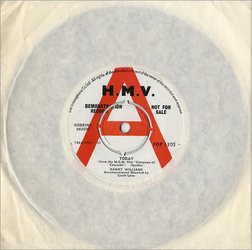 Danny Williams Today UK Promo 7" vinyl single (7 inch record / 45) (478817)