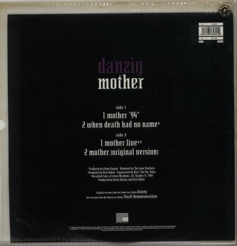 Danzig Mother - Purple Vinyl UK 12" vinyl single (12 inch record / Maxi ...