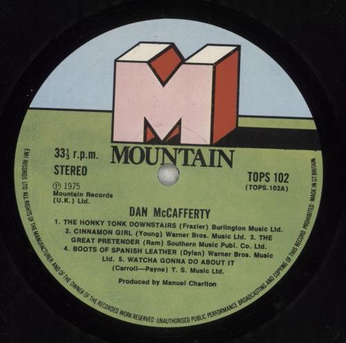 Dan McCafferty Dan McCafferty UK vinyl LP album (LP record) (332605)