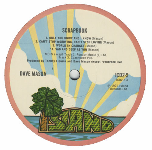 Dave Mason Scrapbook - 1st UK 2-LP vinyl record set (Double LP Album ...