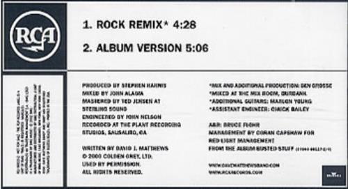 Dave Matthews Band Grey Street US Promo CD single (CD5 / 5") (229164)