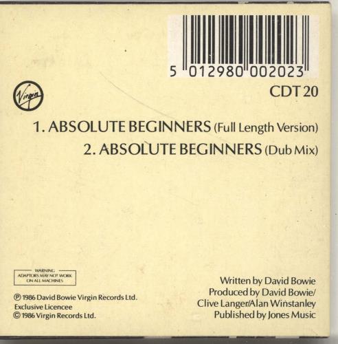 David Bowie Absolute Beginners UK 3" CD single (CD3) (44024)