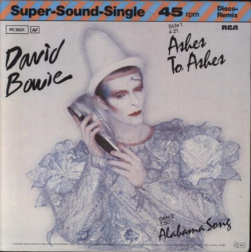 David Bowie Ashes To Ashes - EX German 12" vinyl single (12 inch record ...