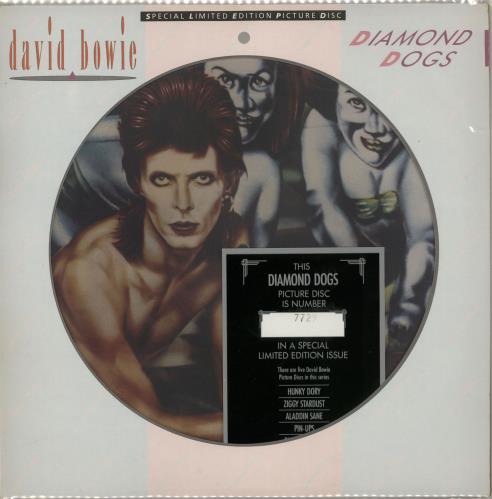 David Bowie Diamond Dogs + Certificate - EX UK picture disc LP (vinyl ...
