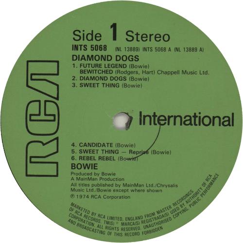 David Bowie Diamond Dogs + Lifetimes Insert - EX UK vinyl LP album (LP ...