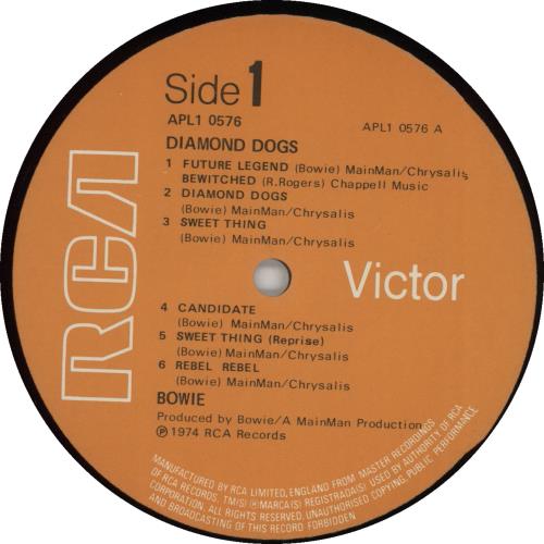 David Bowie Diamond Dogs - 3rd UK vinyl LP album (LP record) (659230)