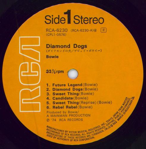 David Bowie Diamond Dogs Japanese vinyl LP album (LP record) (365770)