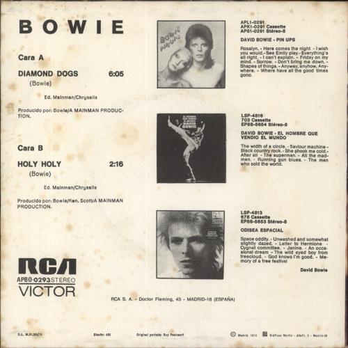 David Bowie Diamond Dogs Spanish 7" vinyl single (7 inch record / 45 ...