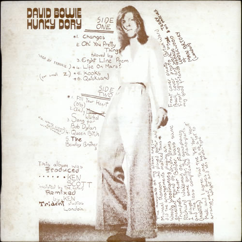 David Bowie Hunky Dory New Zealand vinyl LP album (LP record) (523922)