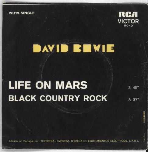 David Bowie Life On Mars Portugese 7" vinyl single (7 inch record / 45) (193022)