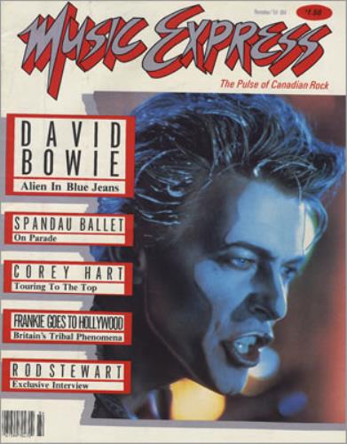 David Bowie Music Express Canadian magazine (360851) #84 NOVEMBER
