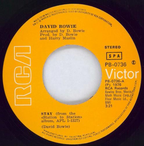 David Bowie Stay - EX Portugese 7" vinyl single (7 inch record / 45 ...