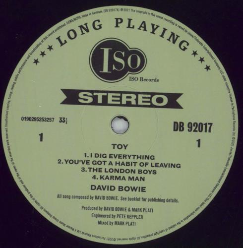 David Bowie Toy UK 2-LP vinyl record set (Double LP Album) (828619)