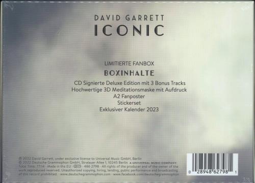 David Garrett Iconic - Sealed Fanbox German CD Single Box Set (804318)