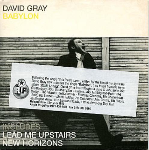 David Gray Babylon European CD single (CD5 / 5") (162600)
