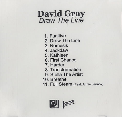 David Gray Draw The Line US Promo CD-R acetate (490999)