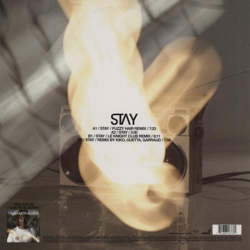 David Guetta Stay UK 12" vinyl single (12 inch record / Maxi-single ...