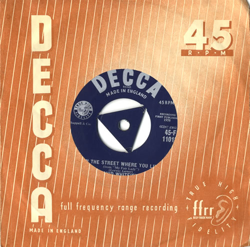 David Whitfield On The Street Where You Live UK 7" vinyl single (7 inch ...