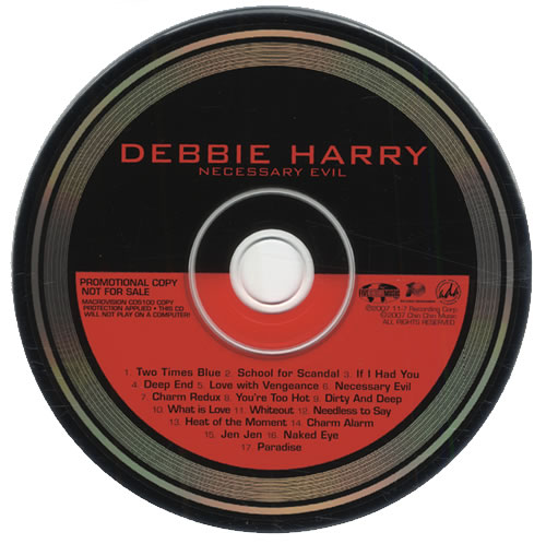 Debbie Harry Necessary Evil US Promo CD album (CDLP) (432715)