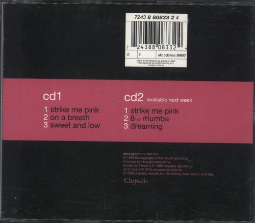 Debbie Harry Strike Me Pink UK 2-CD single set (Double CD single) (124412)