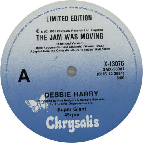 Debbie Harry The Jam Was Moving Australian 12" vinyl single (12 inch ...