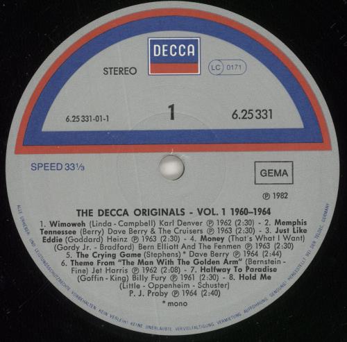 Decca The Decca Originals 1960-1964 German vinyl LP album (LP record ...