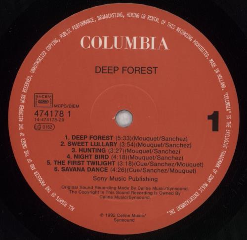 Deep Forest Deep Forest - EX UK vinyl LP album (LP record) (840237)