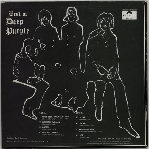 Deep Purple Best Of Deep Purple Canadian vinyl LP album (LP record ...