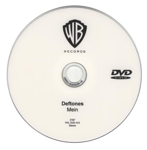 Deftones Mein UK Promo promo DVD-R (397640)