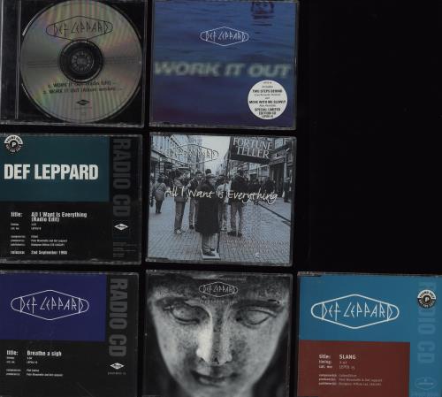 Def Leppard 7 CD Singles UK CD single (CD5 / 5") (754316)