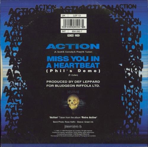 Def Leppard Action UK 7" vinyl single (7 inch record / 45) (159863)